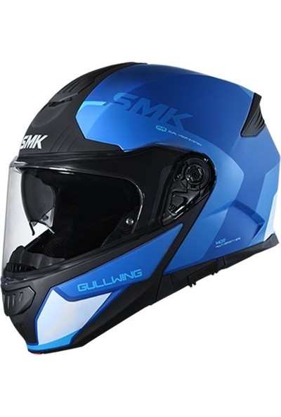 Smk Gullwing Kresto Çeneden Açılır Kask | Mat Mavi