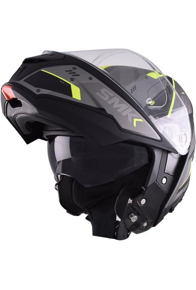 Smk Gullwing Tekker Çeneden Açılır Kask | Mat Neon