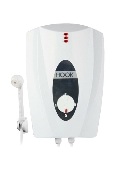 Hook Spring Lüks Elektrikli Ani Su Isıtıcı Banyo Şofbeni Siyah