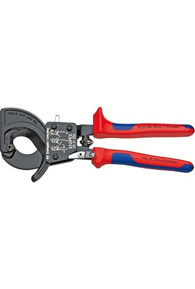 Knipex 95 31 250 Kablo Kesme Makası 32 mm 240 Mm2 250 mm Knipex 95 31 250 Kablo Kesme Makası 32 mm 240 Mm2 250 mm
