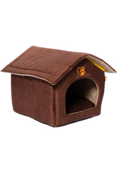 Bebebebek Iç Mekan Kadife Kumaş Kedi ve Köpek Kulübesi Kahverengi Bebebebek Iç Mekan Kadife Kumaş Kedi ve Köpek Kulübesi Kahverengi