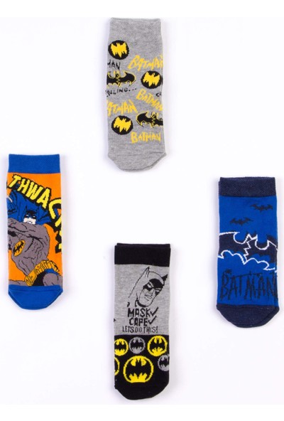 Batman Lisanslı 4 Çift Çocuk Soket Çorap 19006