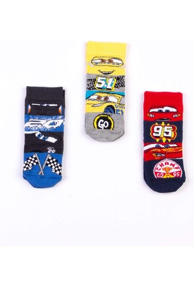Disney Cars Cars Lisanslı 3 Çift Çocuk Soket Çorap 19009