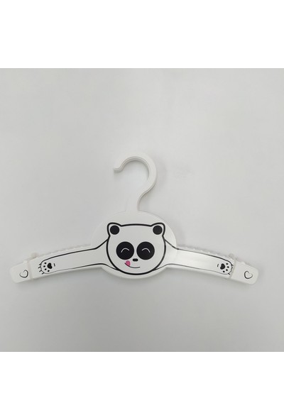 Petty Panda Kids 4 Adet Panda Baskılı Bebek ve Çocuk Plastik Elbise Askısı