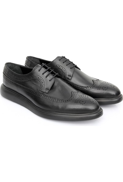 Gönderi(R) Hakiki Deri Yuvarlak Burun Bağcıklı Günlük Erkek Ayakkabı 02534