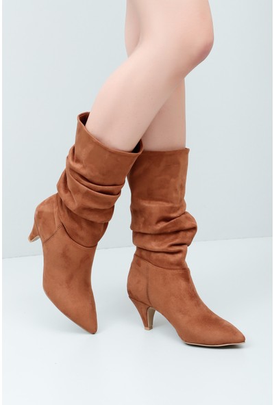 Gönderi(R) Sivi Burun İnce Topuk Körüklü Kadın Bot 32106