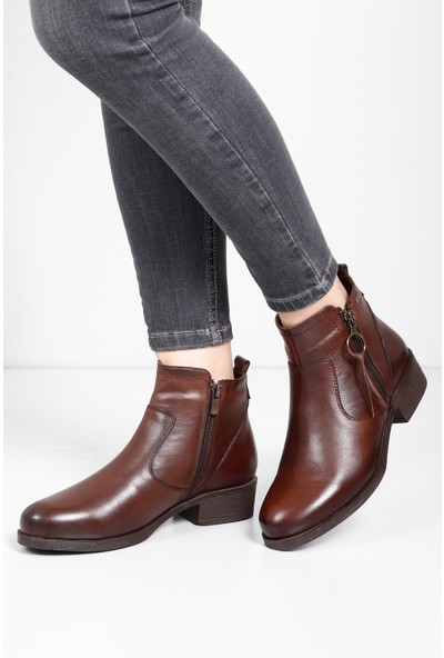 Gönderi(R) Hakiki Deri Yuvarlak Burun Kauçuk Taban Topuklu Fermuarlı Püsküllü Kadın Günlük Bot 4456 Gönderi(R) Hakiki Deri Yuvarlak Burun Kauçuk Taban Topuklu Fermuarlı Püsküllü Kadın Günlük Bot 4456