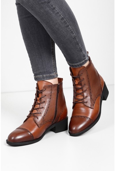 Gönderi(R) Hakiki Deri Yuvarlak Burun Kauçuk Taban Topuklu Fermuarlı Bağcıklı Kadın Günlük Bot 50419 Gönderi(R) Hakiki Deri Yuvarlak Burun Kauçuk Taban Topuklu Fermuarlı Bağcıklı Kadın Günlük Bot 50419