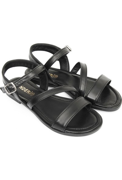 Gönderi(R) Hakiki Deri Kadın Tokalı Günlük Sandalet 64001