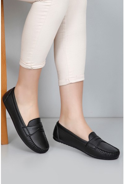 Gönderi(R) Yuvarlak Burun Düz Taban Loafer Kadın Babet 30201 Gönderi(R) Yuvarlak Burun Düz Taban Loafer Kadın Babet 30201