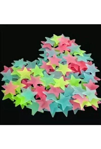 Artikel 100 Adet Fosforlu Yıldız ve Ay Seti