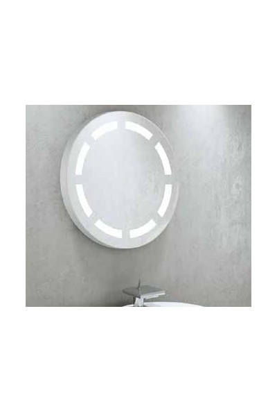 Camero Beyaz Ledli Oval Ayna 64 x 70 cm