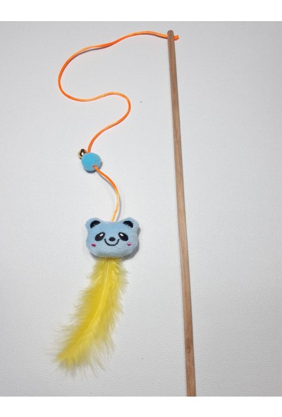 Peluş Oyuncak Ayıcık Figürlü Çanlı Kedi Oltası