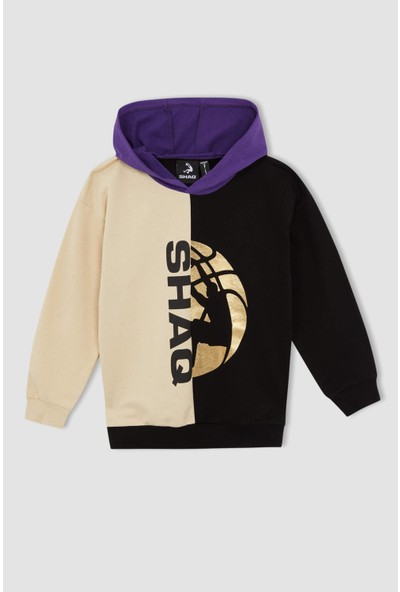 DeFacto Erkek Çocuk Shaquille O'Neal Lisanslı Relax Fit Kapüşonlu Renk Blok Swearshirt W7495A622SP DeFacto Erkek Çocuk Shaquille O'Neal Lisanslı Relax Fit Kapüşonlu Renk Blok Swearshirt W7495A622SP
