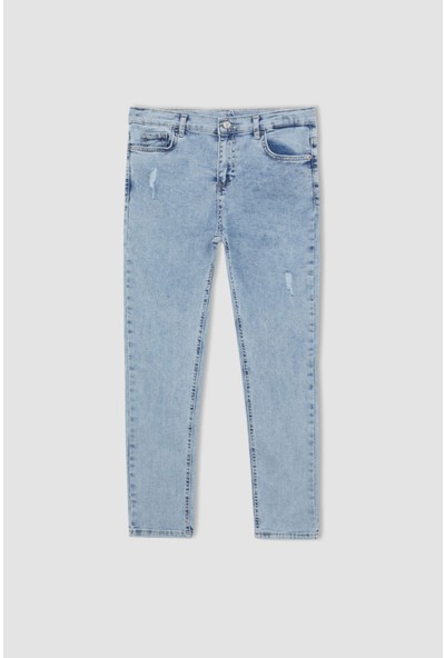 DeFacto Erkek Çocuk Slim Fit Yırtık Detaylı Jean Pantolon W1862A622SP