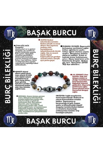 Osmanlı Doğal Taş Başak Burcu Bileklik Osmanlı Doğal Taş Başak Burcu Bileklik