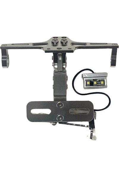 Prc Motosiklet Katlanır Plakalık Universal Gri