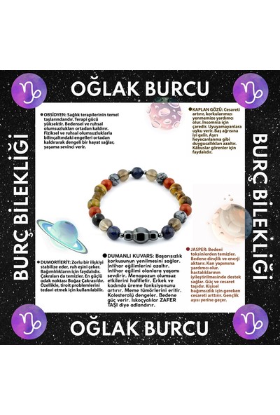 Osmanlı Doğal Taş Oğlak Burcu Bileklik Osmanlı Doğal Taş Oğlak Burcu Bileklik