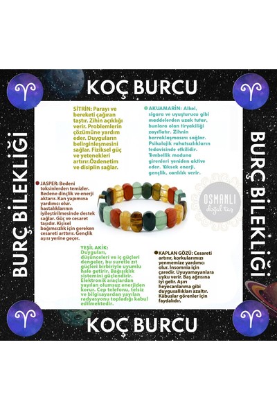 Osmanlı Doğal Taş Koç Burcu Rolex Bileklik Sitrin Akuamarin Jasper Yeşil Akik Kaplan Gözü Osmanlı Doğal Taş Koç Burcu Rolex Bileklik Sitrin Akuamarin Jasper Yeşil Akik Kaplan Gözü