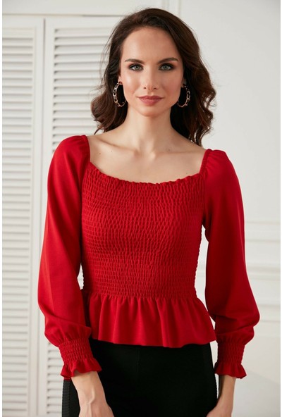 Hera Fashion Kadın Bluz Gipeli Örme