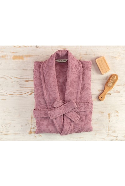 Madame Coco Roesia Şalyaka Kadın Bornoz - Mürdüm