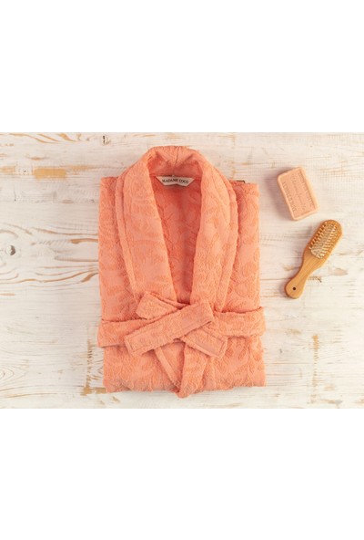 Madame Coco Roesia Şalyaka Kadın Bornoz - Somon