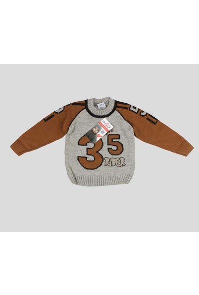 Enes Tunç Erkek Bebek Triko Kazak /gri/2-3 Yaş