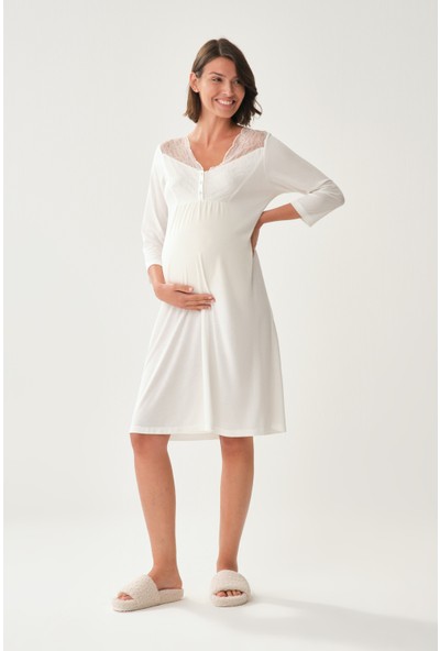 Dagi Beyaz Hamile Gecelik Dagi Beyaz Hamile Gecelik