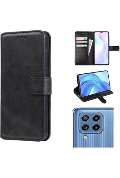 Bg Aksesuar Samsung Galaxy M22 Cüzdanlı ve Kapaklı Kılıf