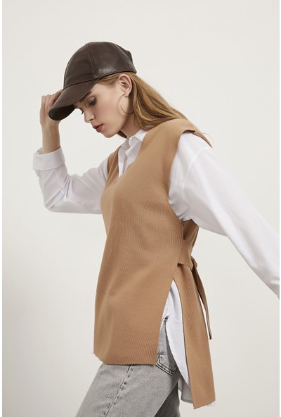 Armalıfe 1344 Beli Kuşaklı Bayan Triko Süveter