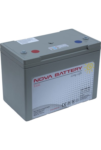 Nova Akü 12V 105AH Solar Jel Akü (Maksimum Performans) Nova Akü 12V 105AH Solar Jel Akü (Maksimum Performans)
