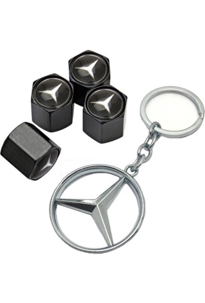 Gardenauto Mercedes Sibop Kapağı 4 Adet ve Krom Anahtarlık