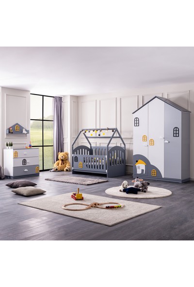 Setay Montessori Çocuk Odası, Dolce Montessori Bebek Odası Takımı (Beşik + Dolap + Şifonyer) Setay Montessori Çocuk Odası, Dolce Montessori Bebek Odası Takımı (Beşik + Dolap + Şifonyer)