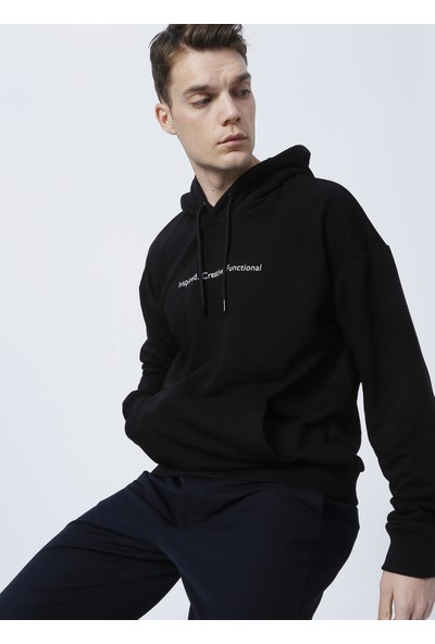 Fabrika Sports S-Factor Kapüşonlu Uzun Kollu Oversize Düz Siyah Erkek Sweatshirt Fabrika Sports S-Factor Kapüşonlu Uzun Kollu Oversize Düz Siyah Erkek Sweatshirt