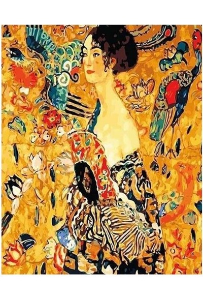 Parla Gustav Klimt Genç Kadın Sayılarla Boyama Seti Kasnaklı 90 x 110 cm Parla Gustav Klimt Genç Kadın Sayılarla Boyama Seti Kasnaklı 90 x 110 cm