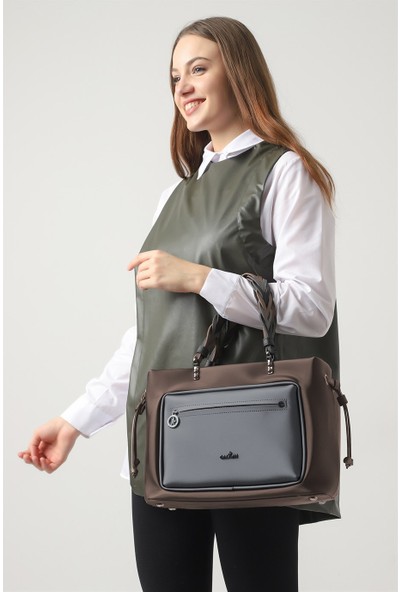 Lady Love Porto Özgün Tasarım Kadın Çantası Bronz Galanti Serisi