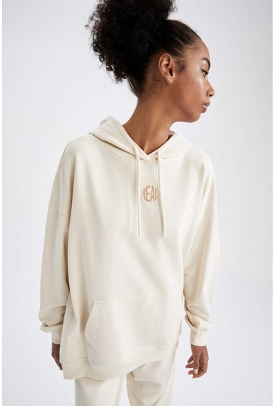 DeFacto Defacto Fit Oversize Fit Kapüşonlu Kanguru Cepli İçi Yumuşak Tüylü Organik Pamuklu Sweatshirt W8867AZ21CW DeFacto Defacto Fit Oversize Fit Kapüşonlu Kanguru Cepli İçi Yumuşak Tüylü Organik Pamuklu Sweatshirt W8867AZ21CW