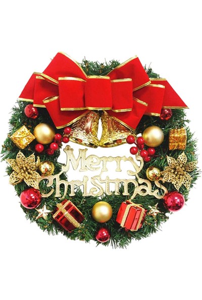 Kesoto Noel Çelenk Renkli Ön Kapı Garland Hoop Süs Hediyeleri Dekor Hediye Kutuları Için (Yurt Dışından)