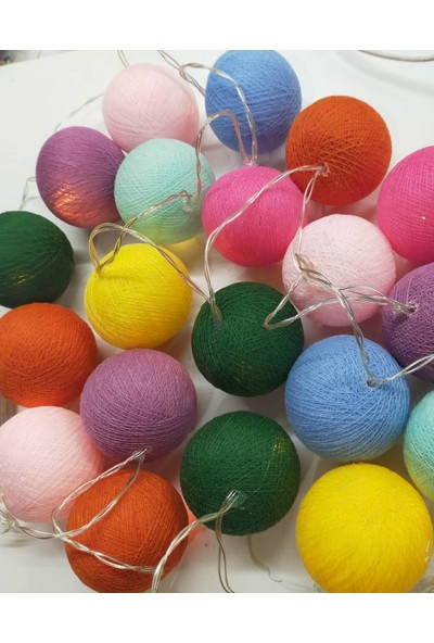 Işıklı Toplar Türkiye Montessori El Yapımı Işıklı Top 3 Metre 20 Top