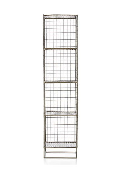 Go Dekor Grid Graphite 4 Gözlü Kitaplık Metal Kafes Dekoratif Tel Vitrin/konsol ( Siyah )