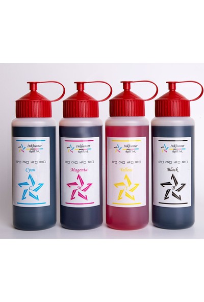 Inkhunter Resimli Pasta Yazıcısı Gıda Mürekkebi Set 4x500 ml Inkhunter Resimli Pasta Yazıcısı Gıda Mürekkebi Set 4x500 ml