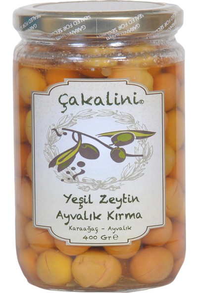 Çakalini Yeşil Zeytin Ayvalık Taş Kırma 400GR. Çakalini Yeşil Zeytin Ayvalık Taş Kırma 400GR.