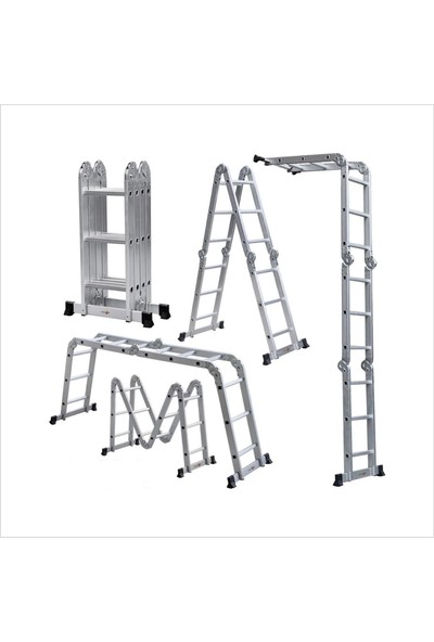 M3 Decorium Bagaja Giren Akordion Katlanabilir Katlanır Portatif Aluminyum Paslanmaz Çürümez Merdiven Iskele M3 Decorium Bagaja Giren Akordion Katlanabilir Katlanır Portatif Aluminyum Paslanmaz Çürümez Merdiven Iskele