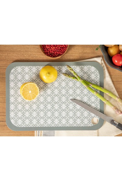 English Home Bally Melamin Dikdörtgen Kesme Tahtası 35X25 cm Gri