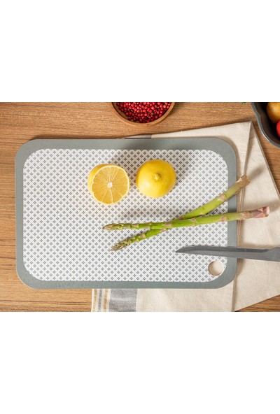 English Home Cala Melamin Dikdörtgen Kesme Tahtası 35X25 cm Gri