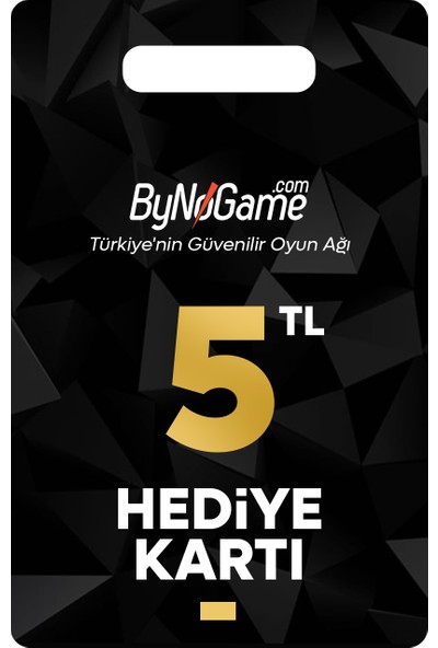 Bynogame 5 TL Hediye Kartı Bynogame 5 TL Hediye Kartı