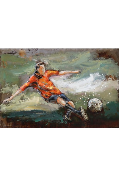 Benimas Yağlıboya Metalart Tablo-Futbolcu