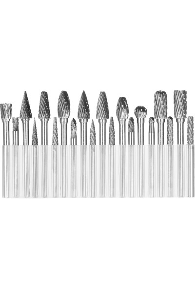 Gahome 20 Adet Çift Kesim Karbür Döner Çapak Seti 1/8in Şaft (Yurt Dışından)