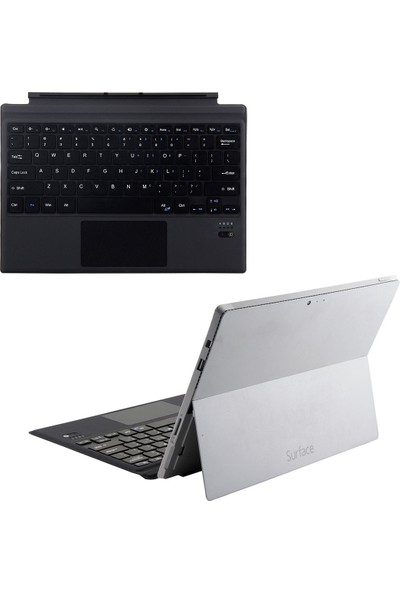 Kaneed 1089A Bluetooth Klavye + Microsoft Surface Pro 3/4/5/6 (Siyah) Siyah Için Mikrofiber Pu Kılıf (Yurt Dışından) Kaneed 1089A Bluetooth Klavye + Microsoft Surface Pro 3/4/5/6 (Siyah) Siyah Için Mikrofiber Pu Kılıf (Yurt Dışından)