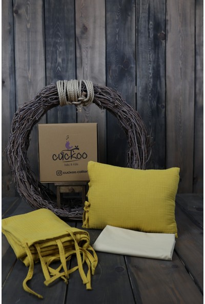 Cuckoo Organik Muslin Bebek Nevresim Takımı Hardal Cuckoo Organik Muslin Bebek Nevresim Takımı Hardal